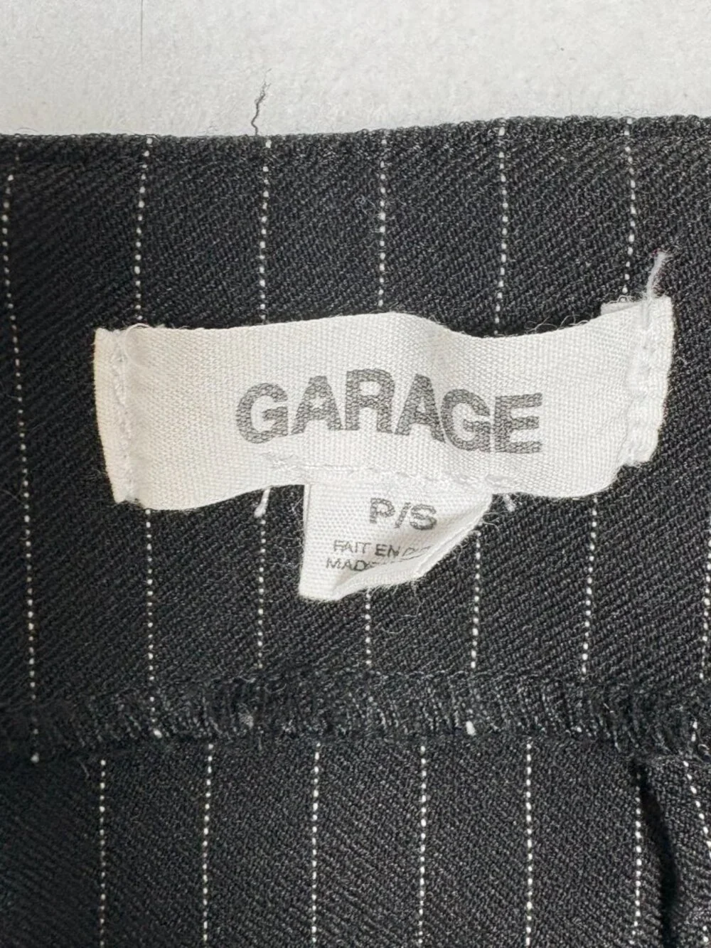 Garage | Skirts | Garage Black Pinstripe Mini Skirt Slit Office Siren ...